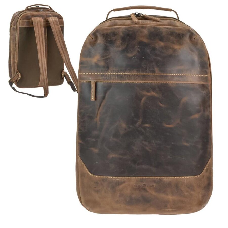 Greenburry Rucksack Leder 34x48x16cm Overnighter Reiserucksack "Vintage ...