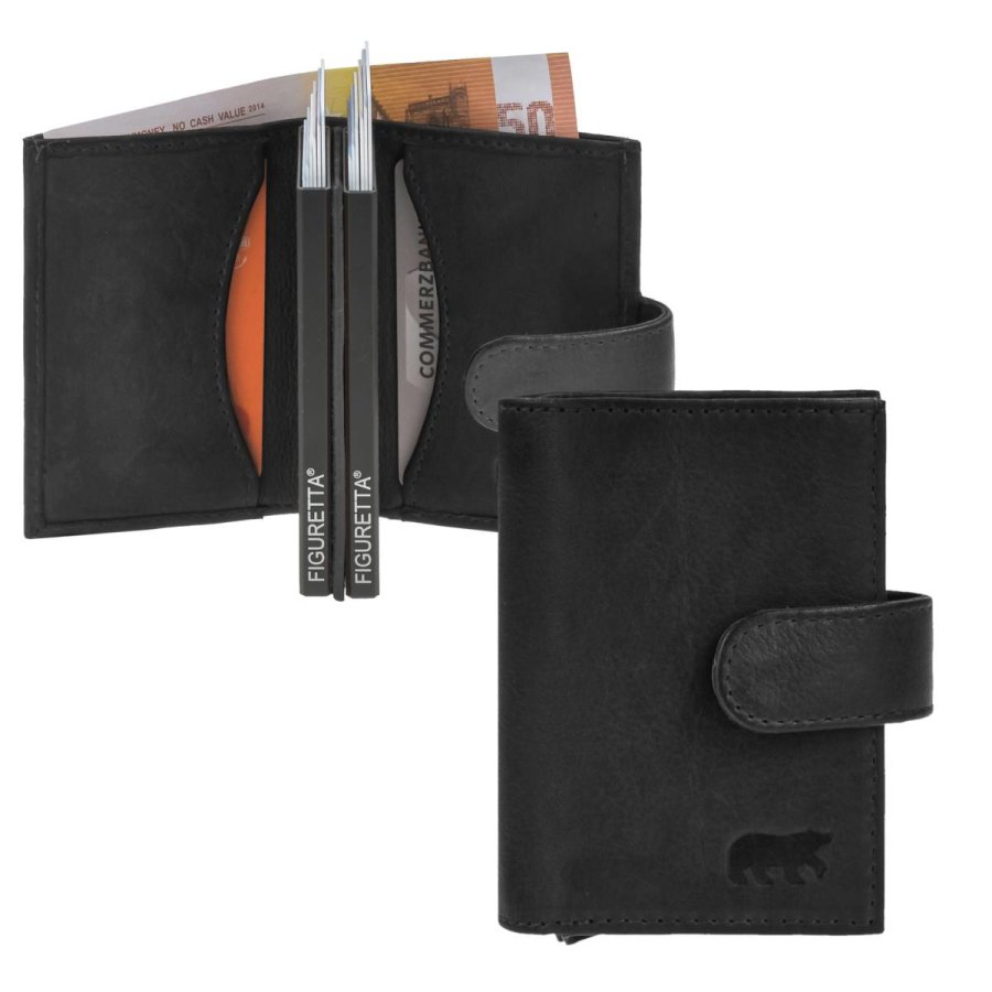 Bear Design Karten Portemonnaie Leder 8x10cm für 12 Karten ERIC ...