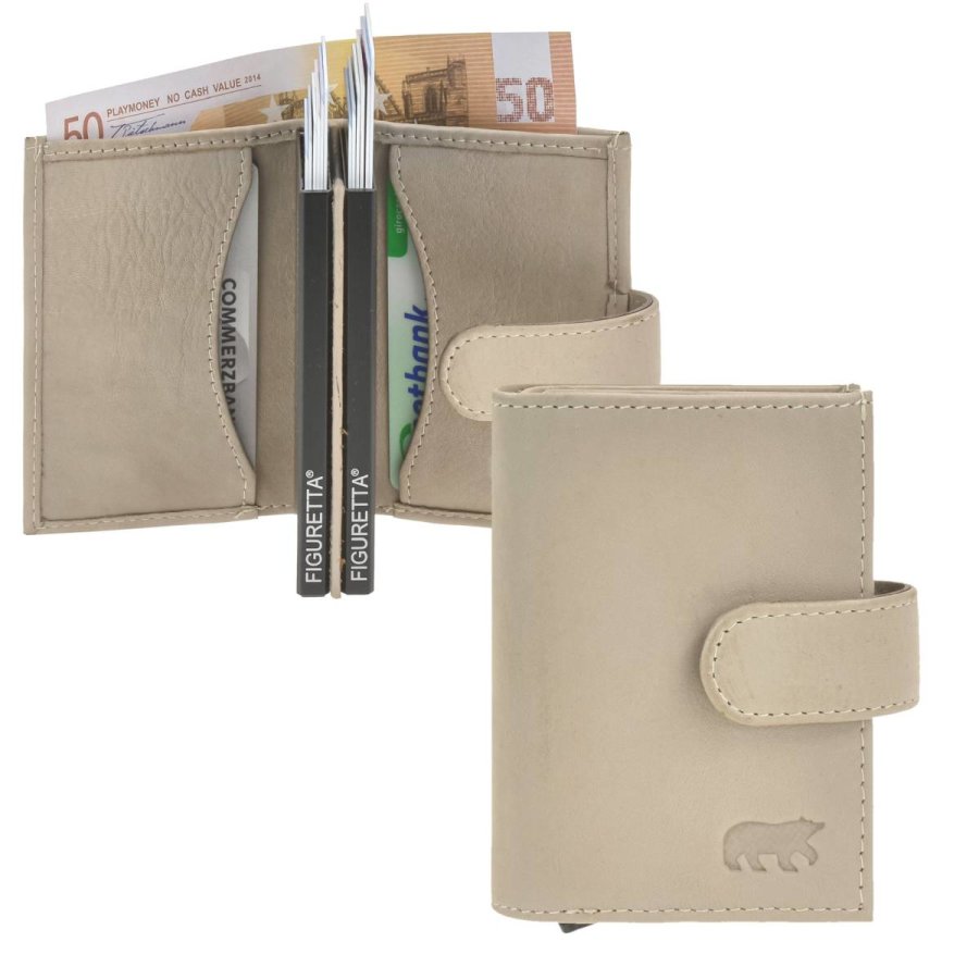 Bear Design Karten Portemonnaie Leder 8x10cm für 12 Karten ERIC ...